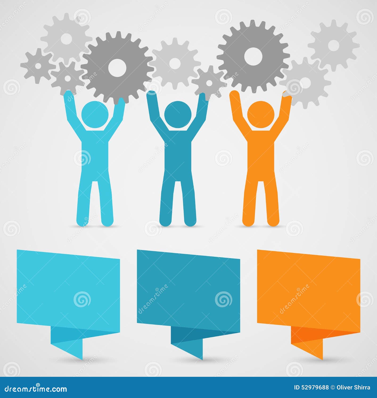 People Holding Cogs stock vector. Illustration of abstract - 52979688