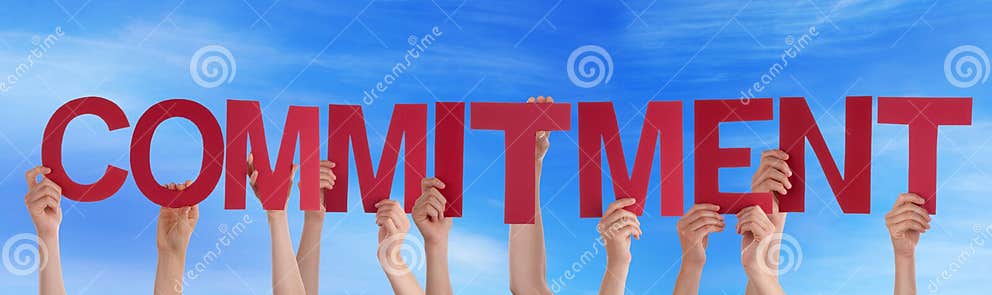 People Holding Commitment in the Sky Stock Photo - Image of pledge ...