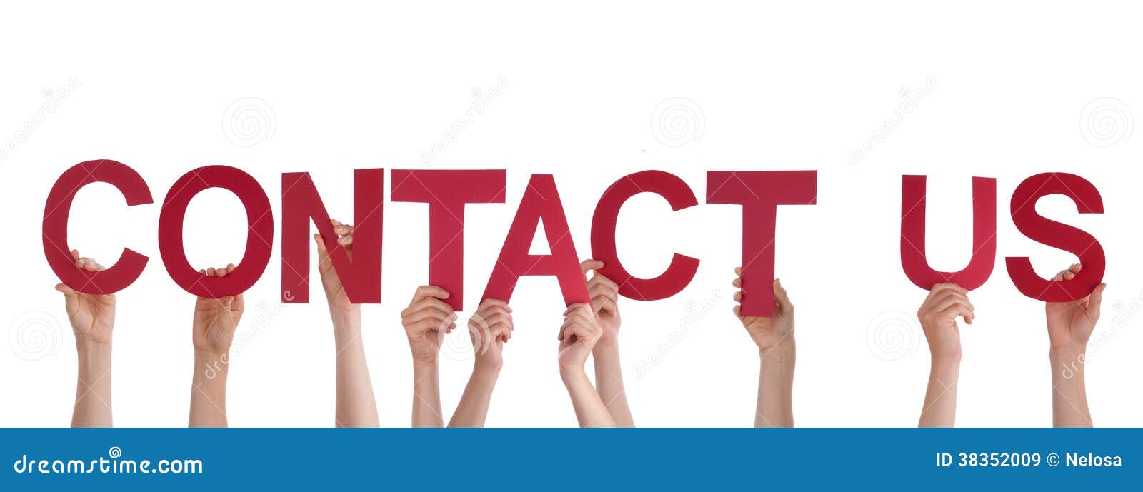 People Holding Contact Us stock image. Image of business - 38352009
