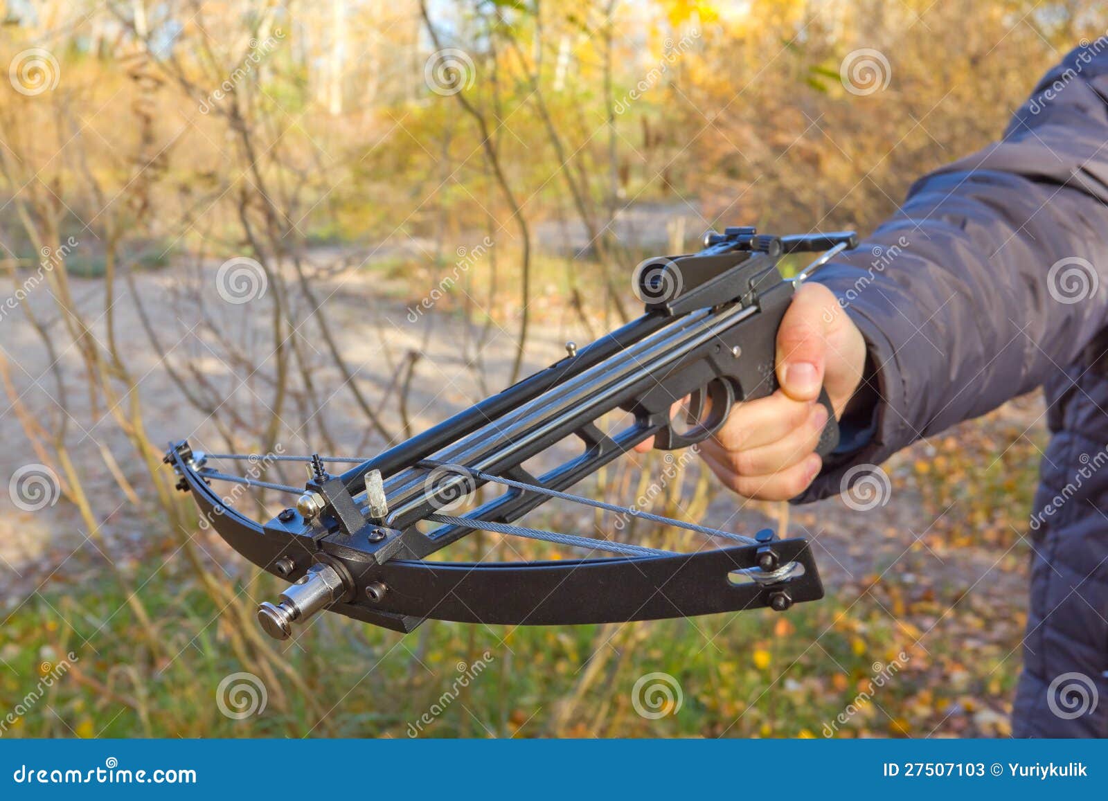 People holding a crossbow stock image. Image of steel - 27507103