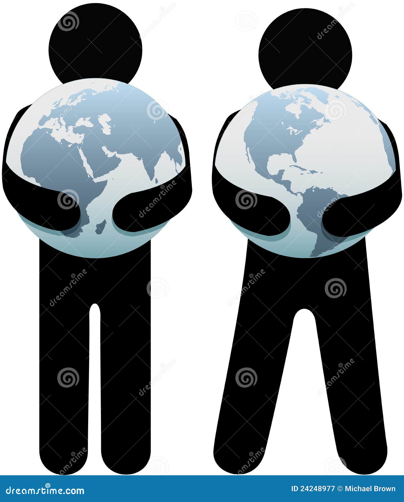 People Holding Earth Environment Hug Stock Vector - Illustration of ...