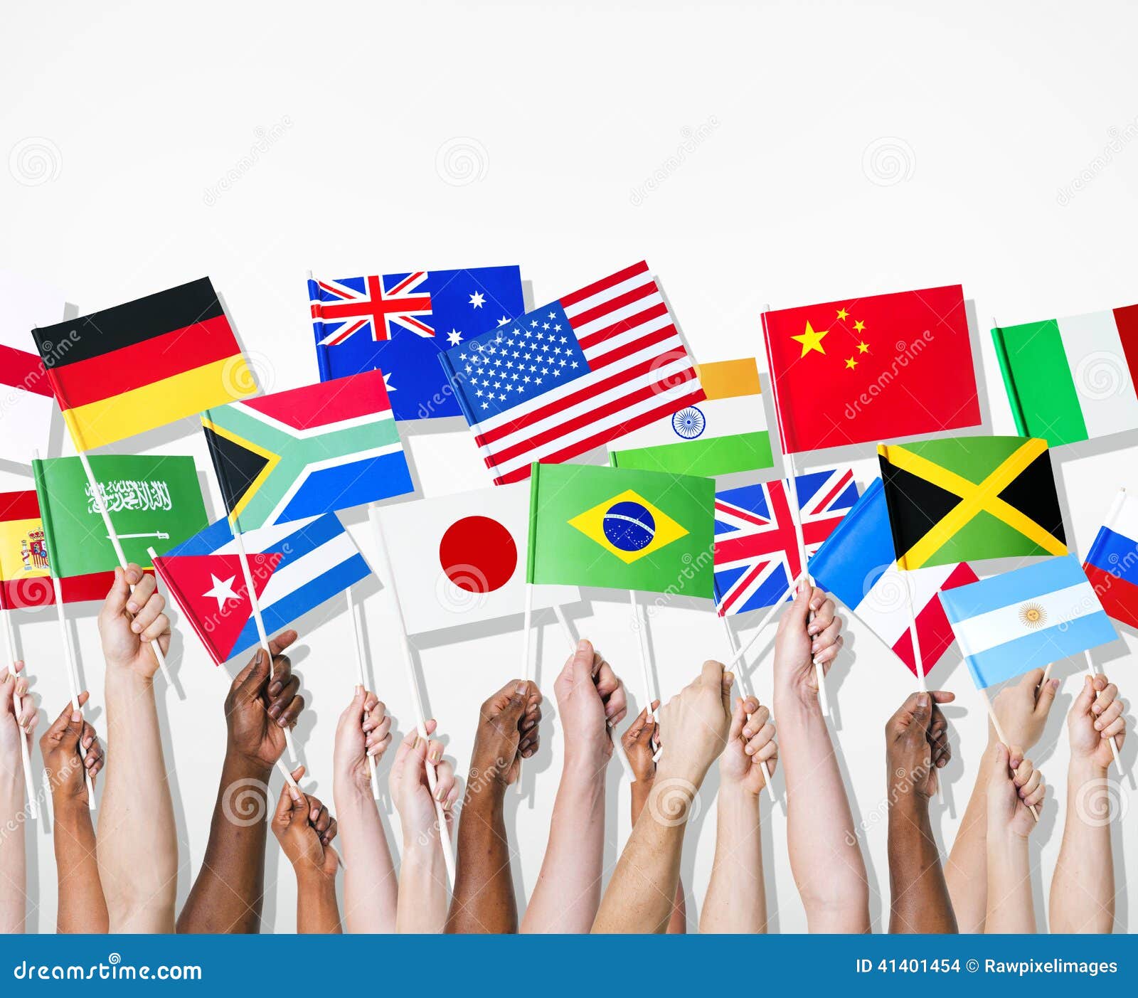People Holding Flags of Their Country Stock Photo - Image of country ...