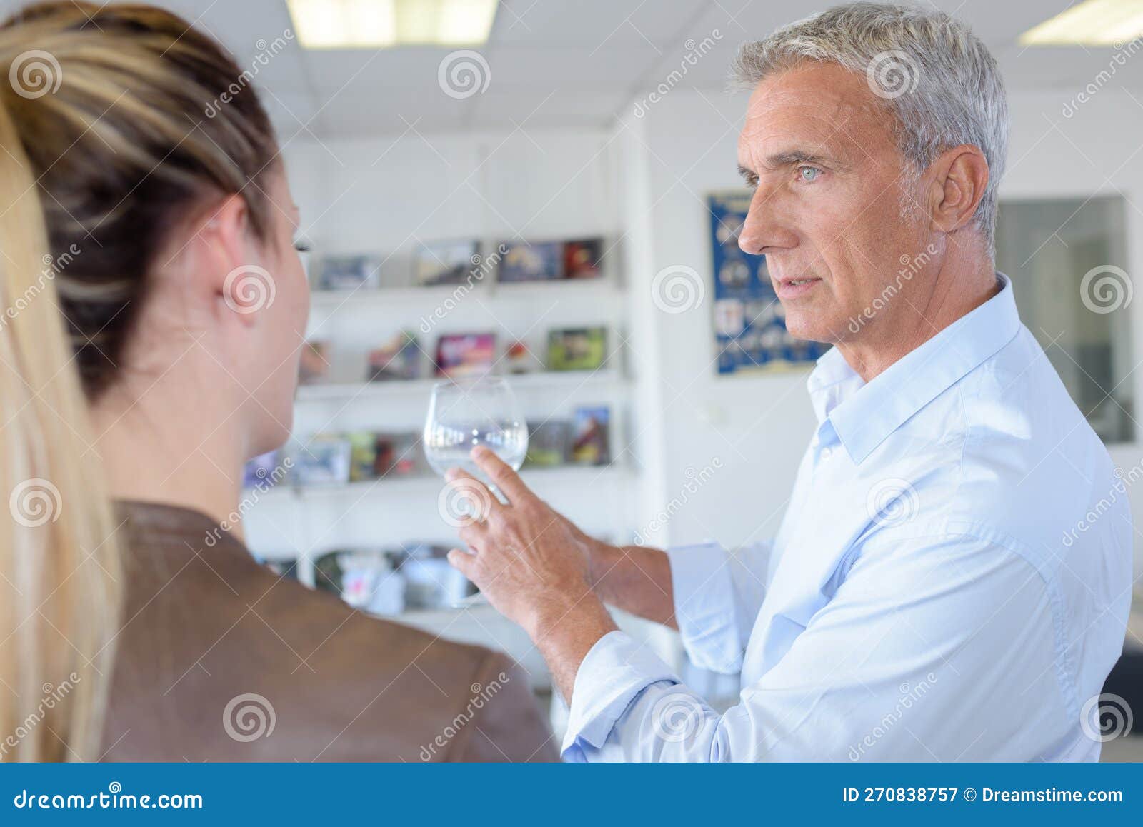 People holding glass stock image. Image of trade, boutique - 270838757