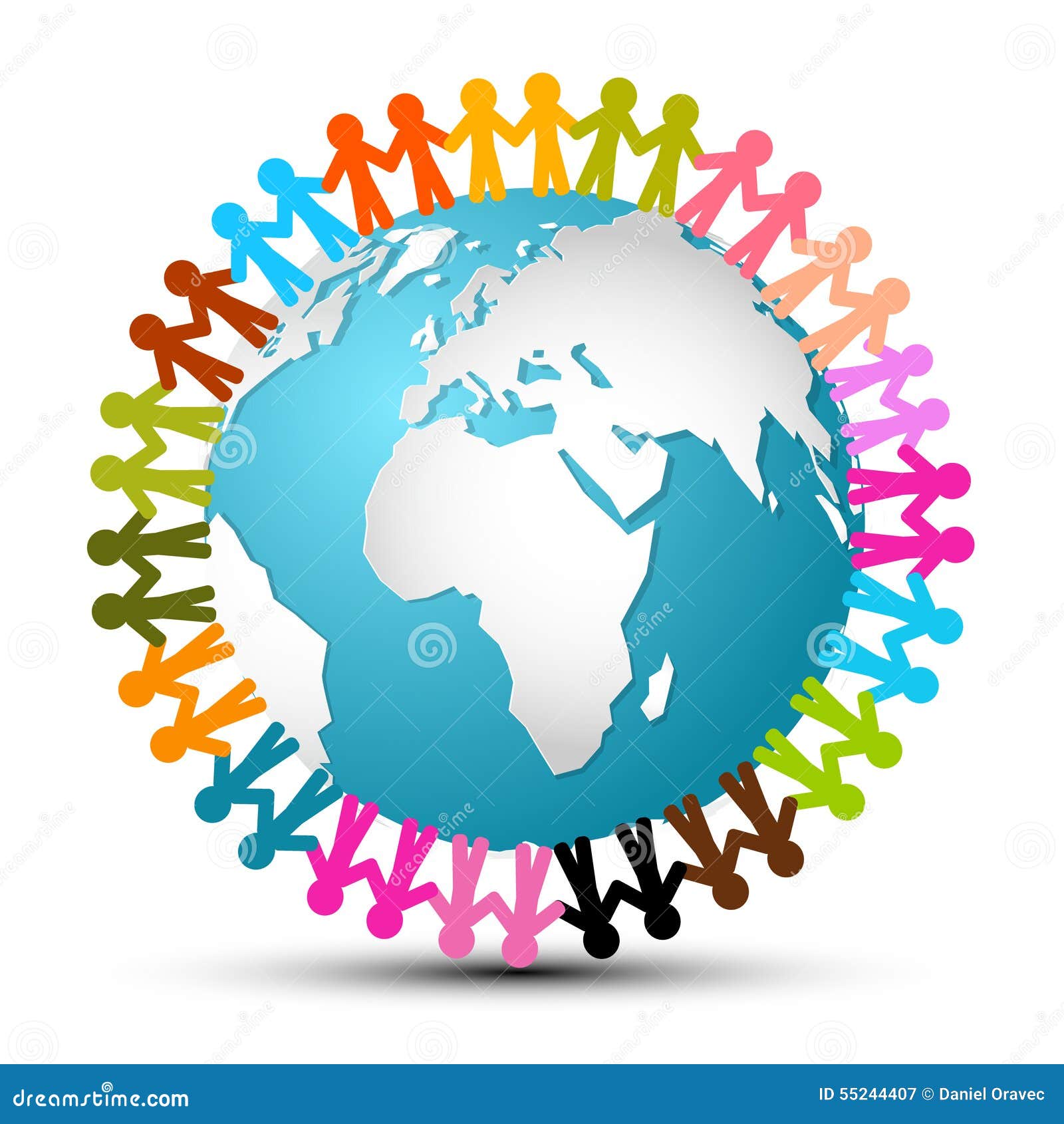 Circle Of People Holding Hands Around The World