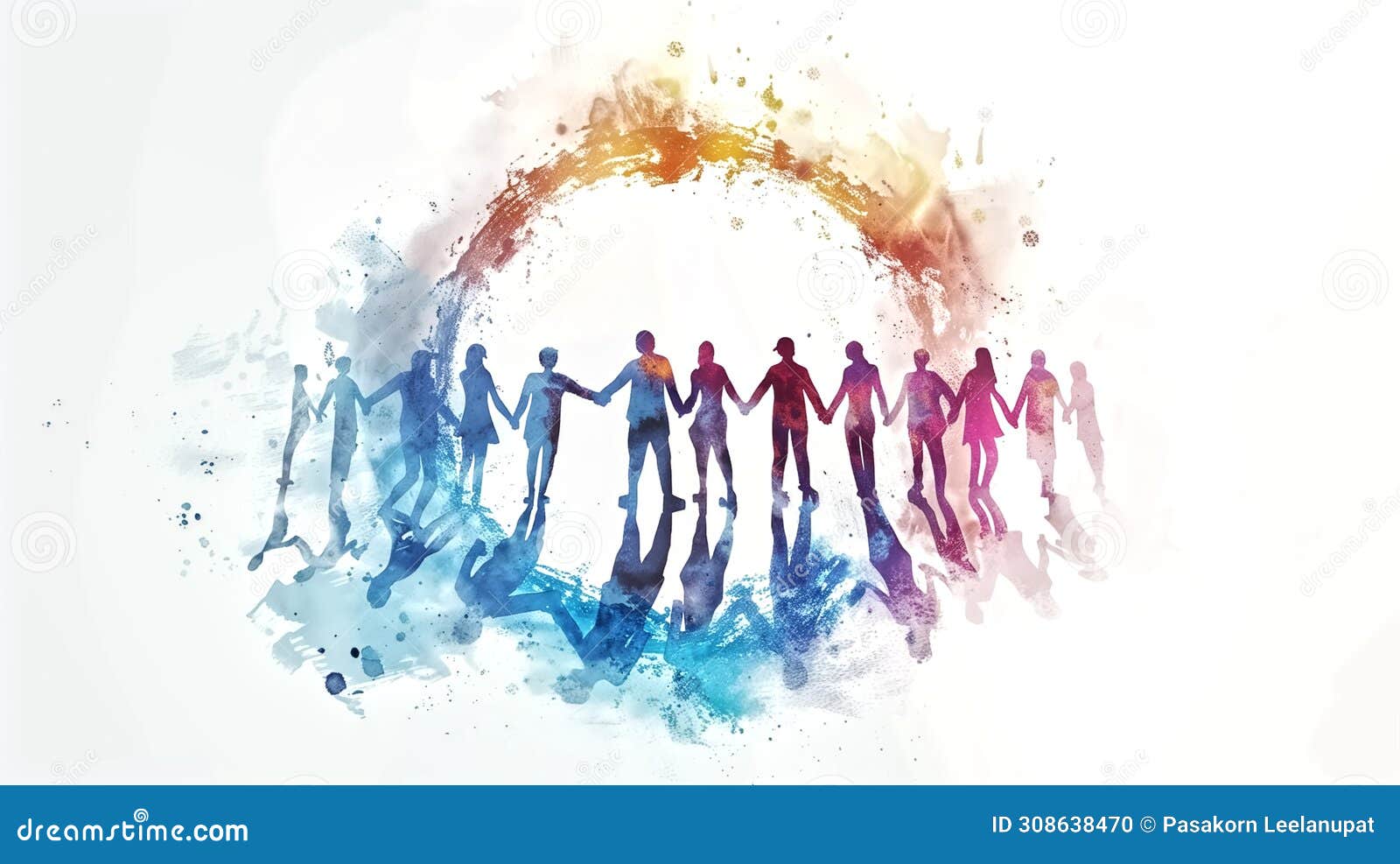 People Holding Hands in a Circle. Concept of Diversity, Unity an Stock ...