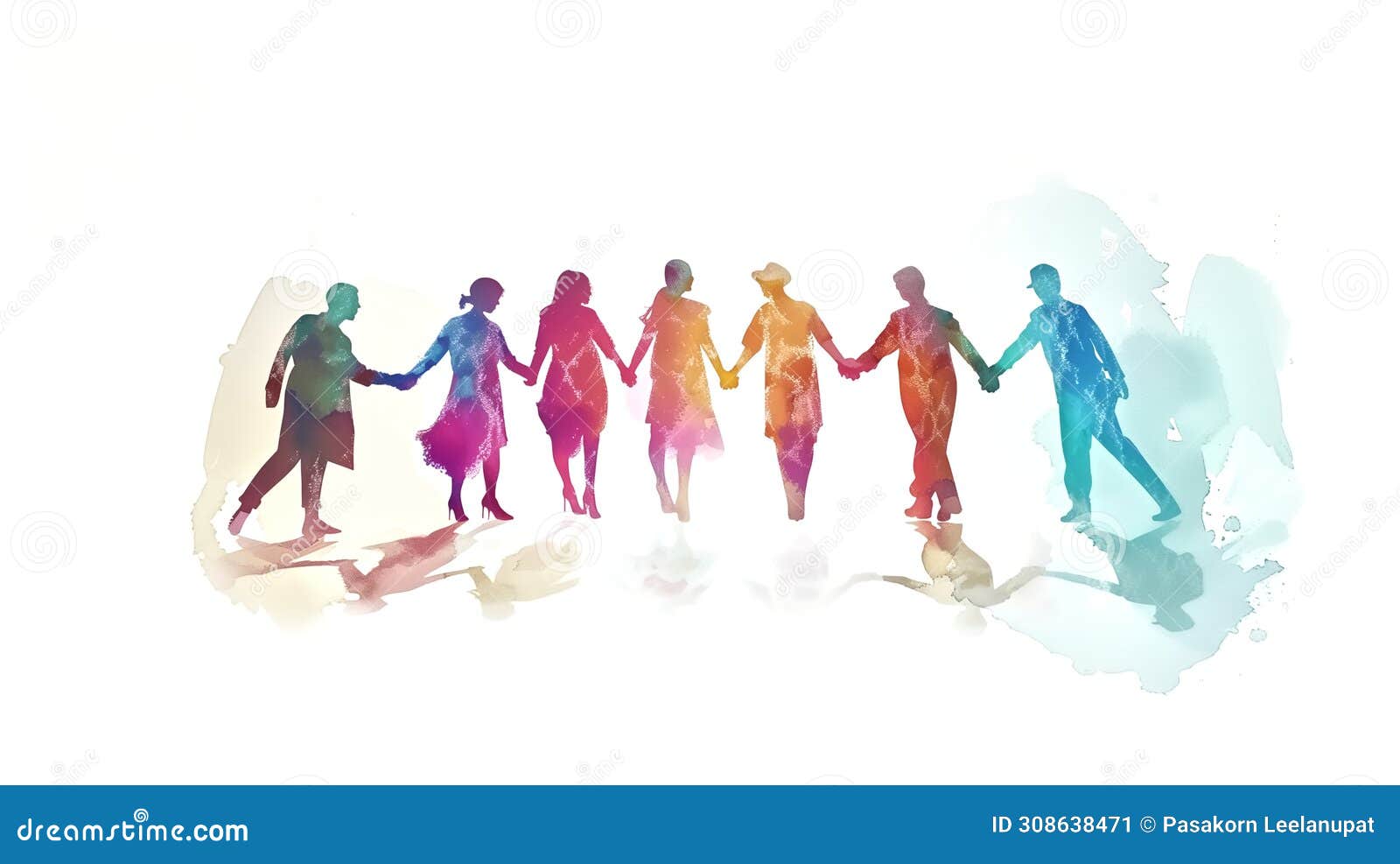 People Holding Hands in a Circle. Concept of Diversity, Unity an Stock ...