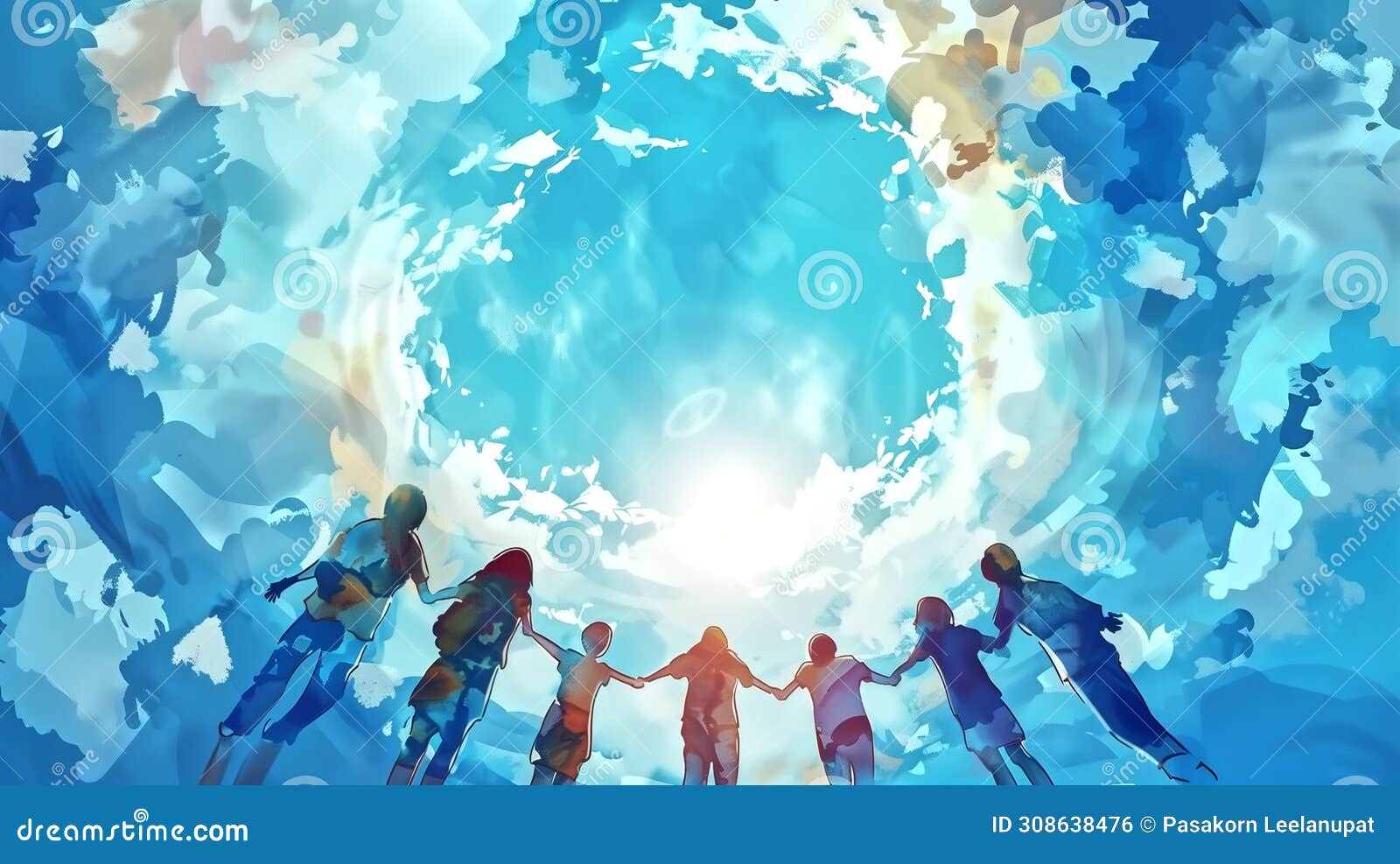 People Holding Hands in a Circle. Concept of Diversity, Unity an Stock ...