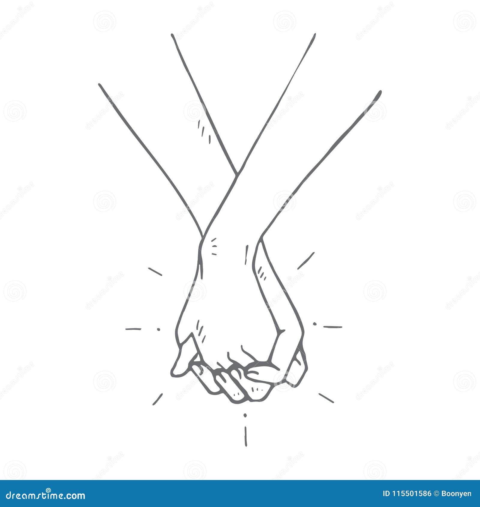 People Hand In Hand Vector Clipart