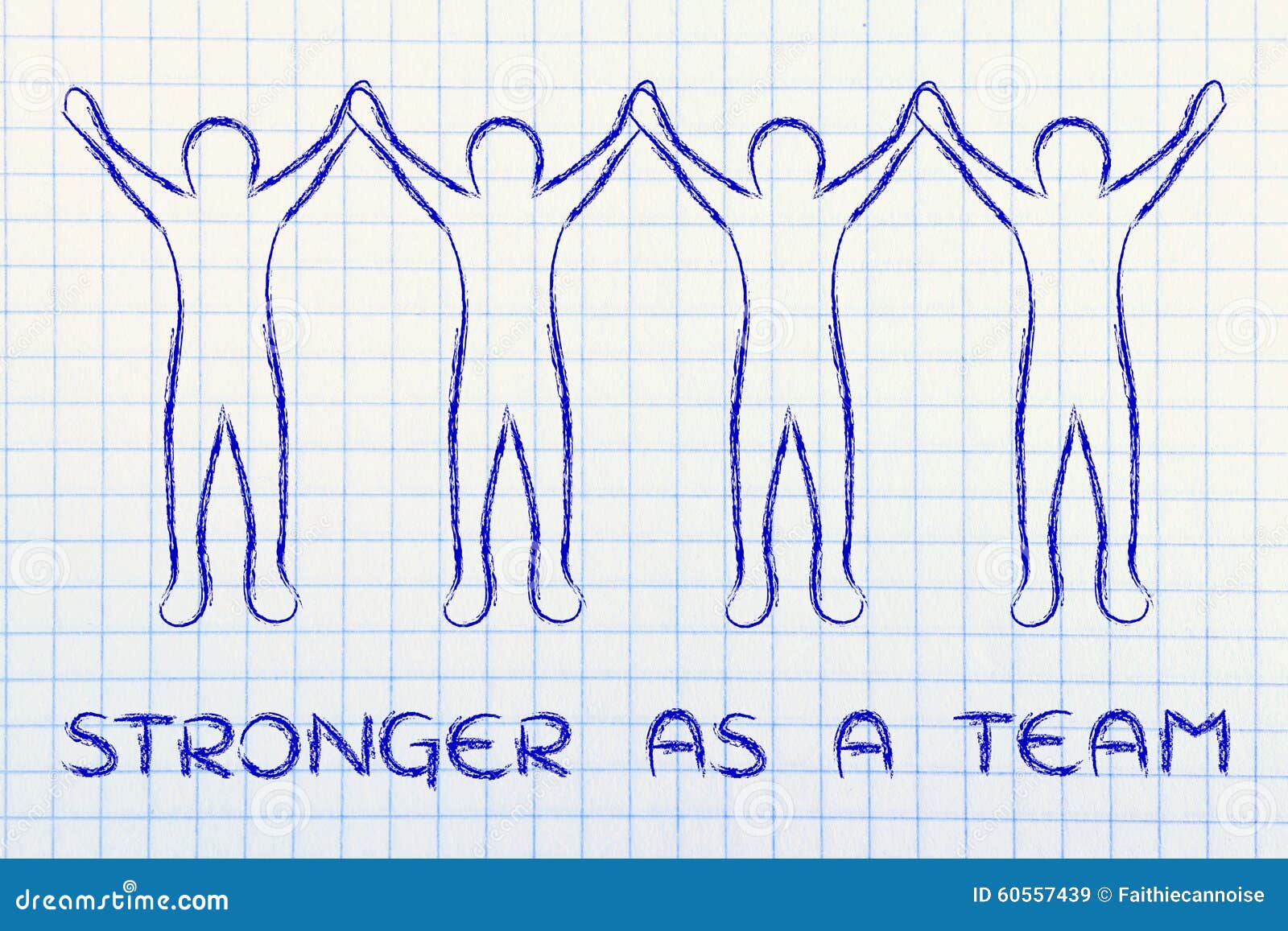 People Holding Hands and Feeling Stronger As a Team Stock Illustration ...