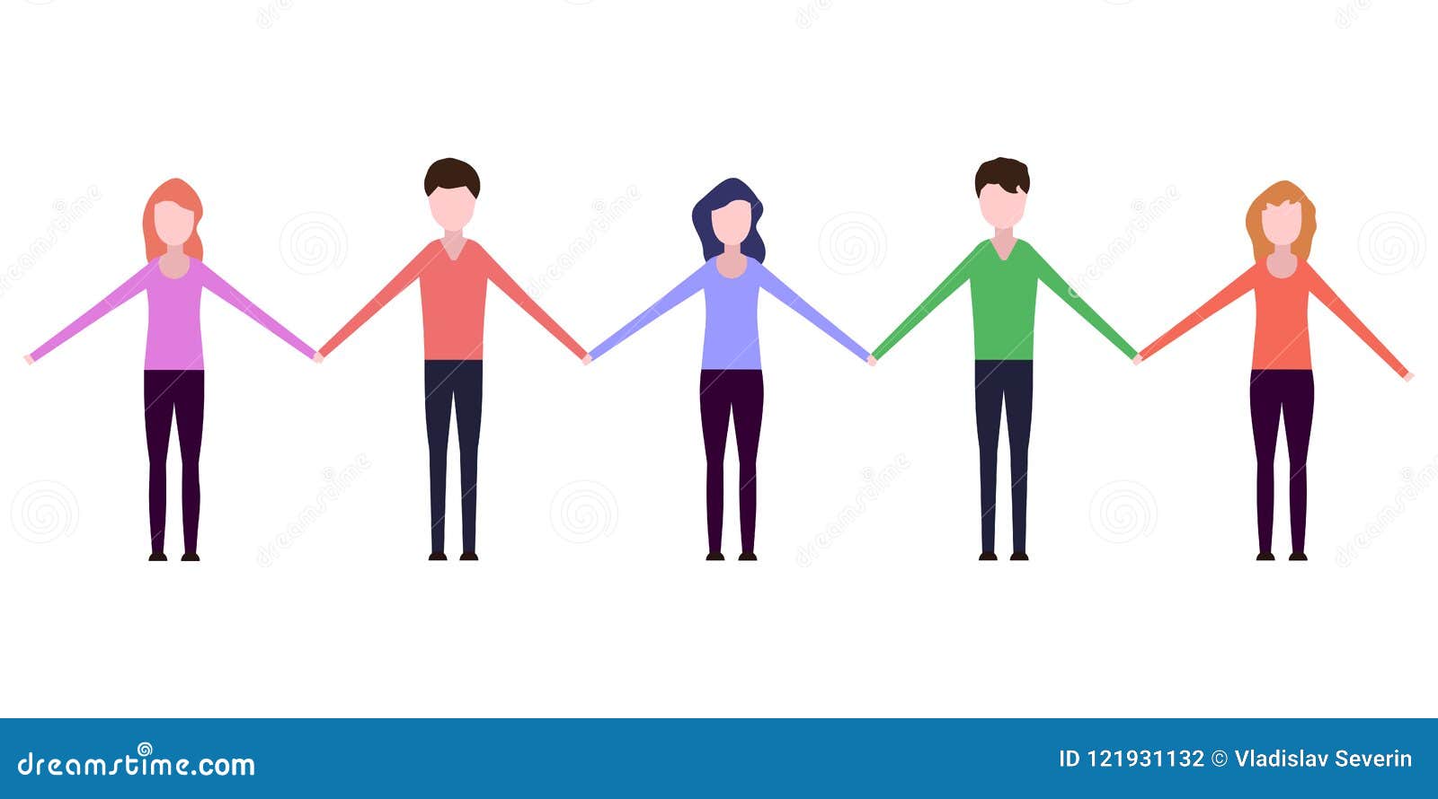People holding hands stock illustration. Illustration of population ...