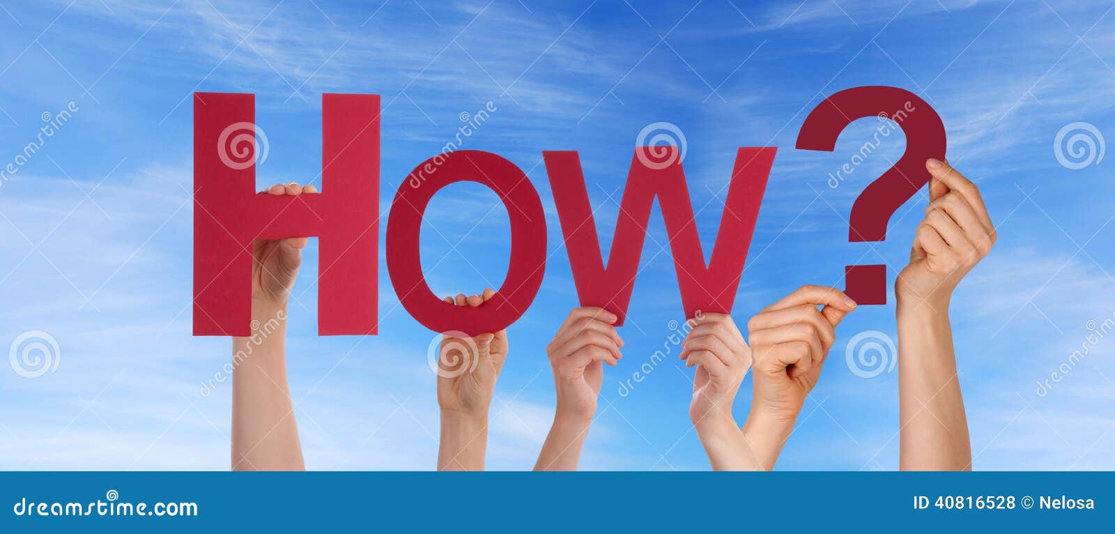 People Holding How in the Sky Stock Photo - Image of group, business ...