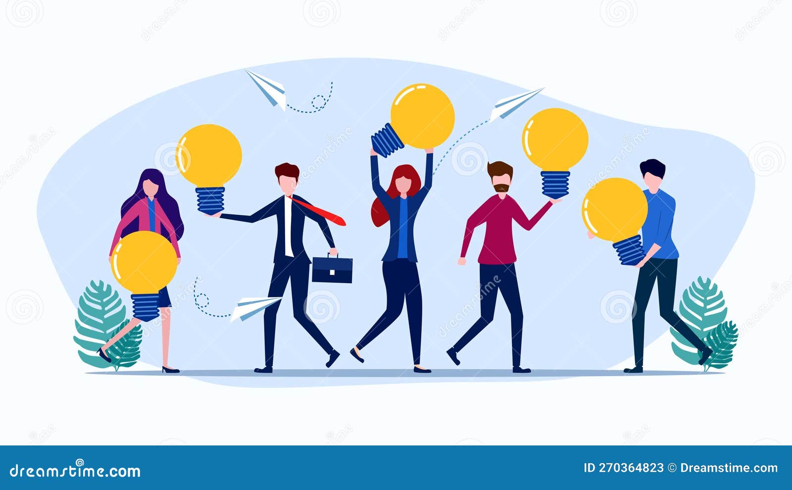 People Holding Light Bulbs. the Concept of People Showing Creativity ...