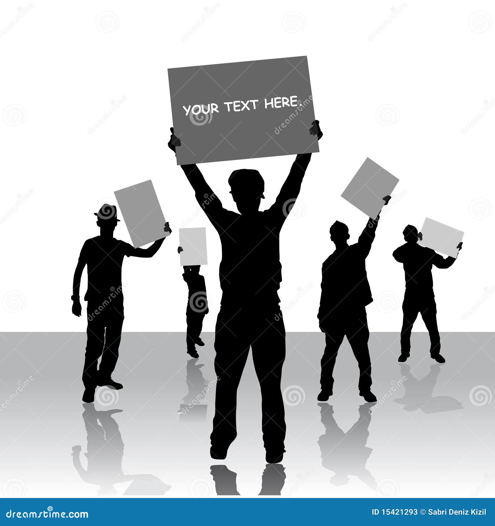 People Holding Message Board Stock Vector - Illustration of notice ...