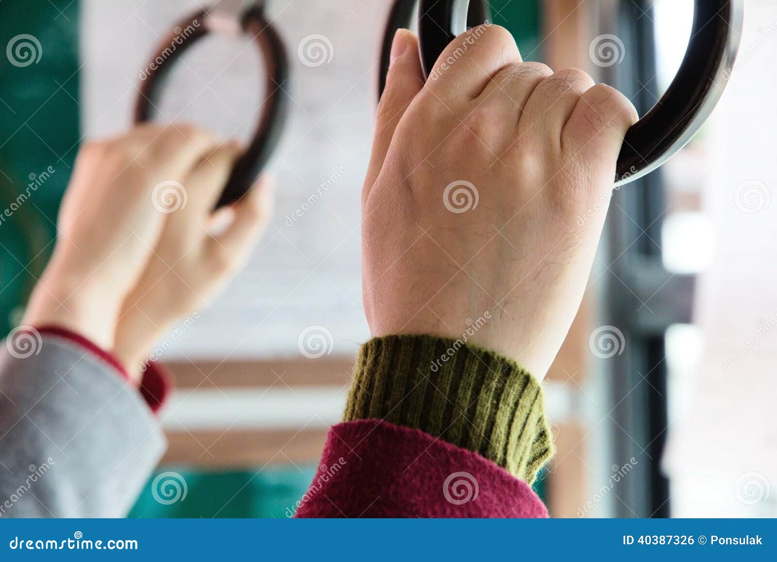 People Holding Onto a Handle Stock Photo - Image of fingers, handle ...