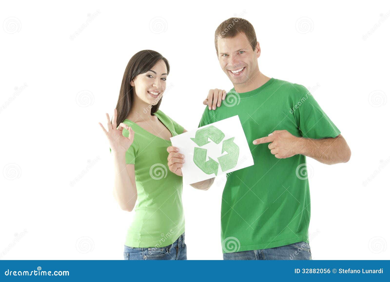 People Holding Recycling Symbol Stock Photo - Image of smile, isolated ...