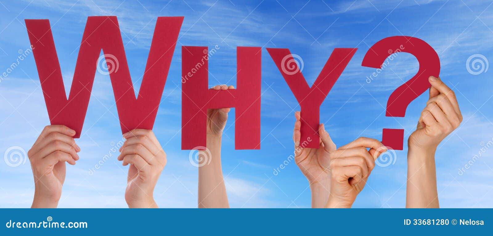 People Holding Red Why in the Sky Stock Photo - Image of curious ...