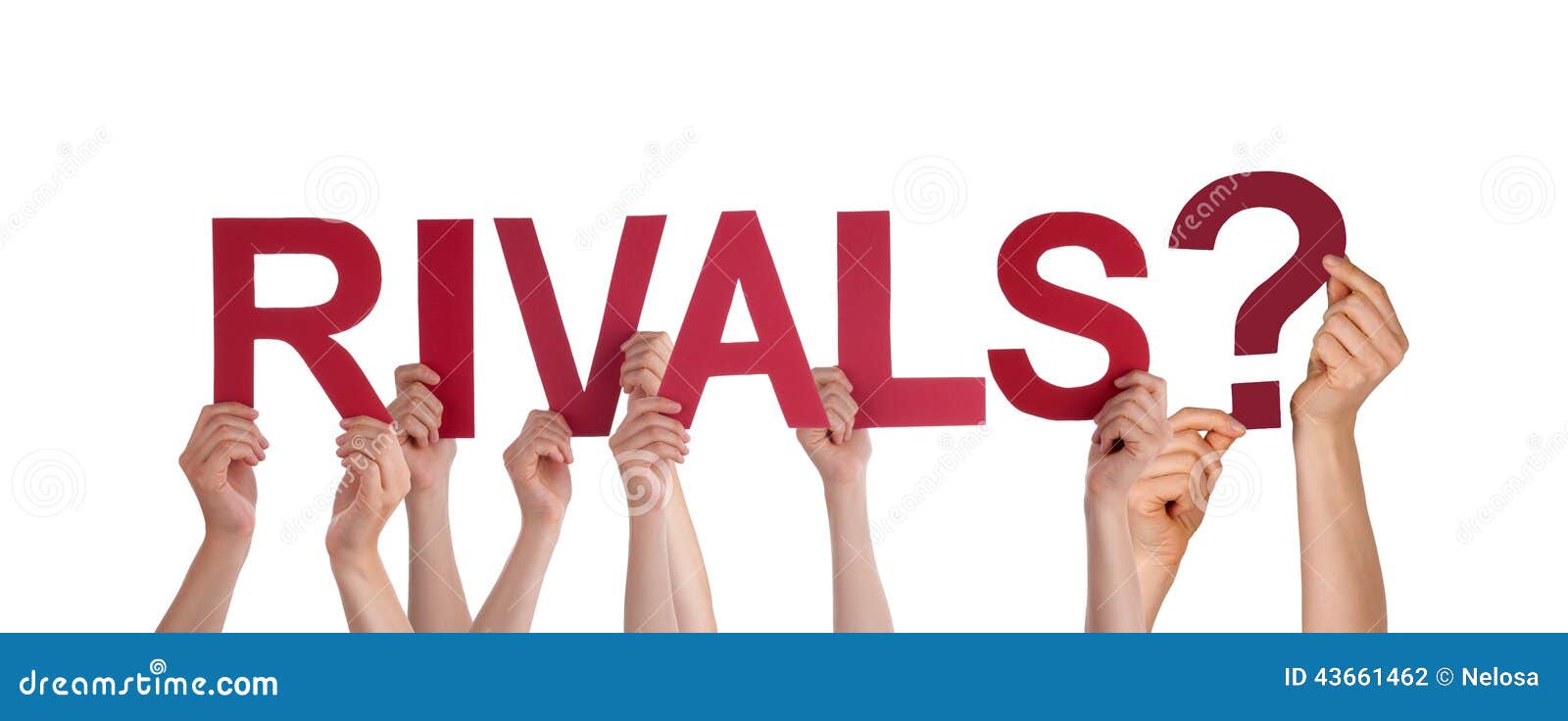 People Holding Rivals stock photo. Image of competitors - 43661462