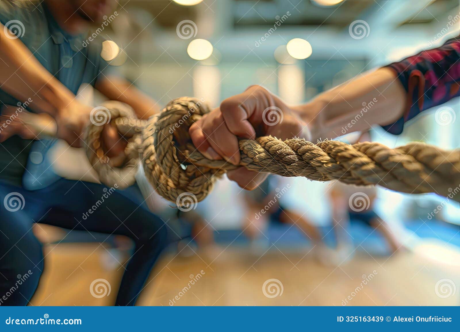 People Holding a Rope Together for a Common Purpose Stock Image - Image ...