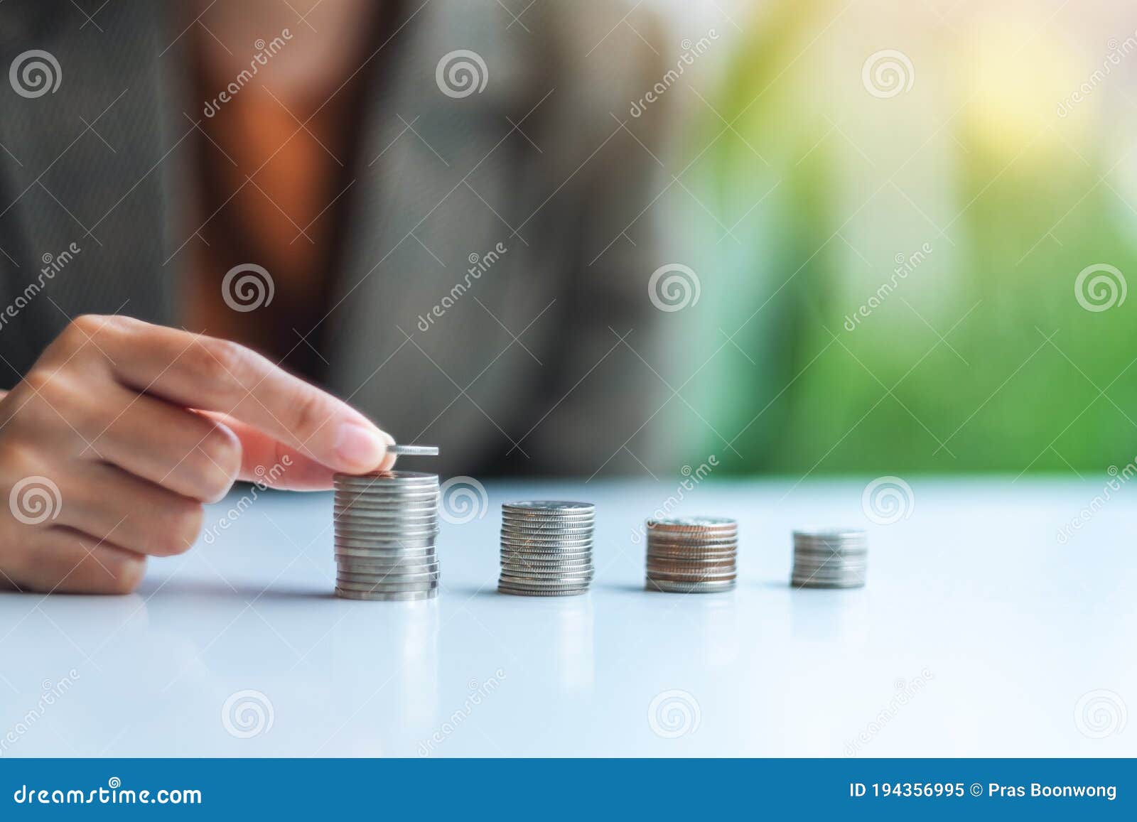 A Stacking Coins And House Model Stock Photography | CartoonDealer.com ...