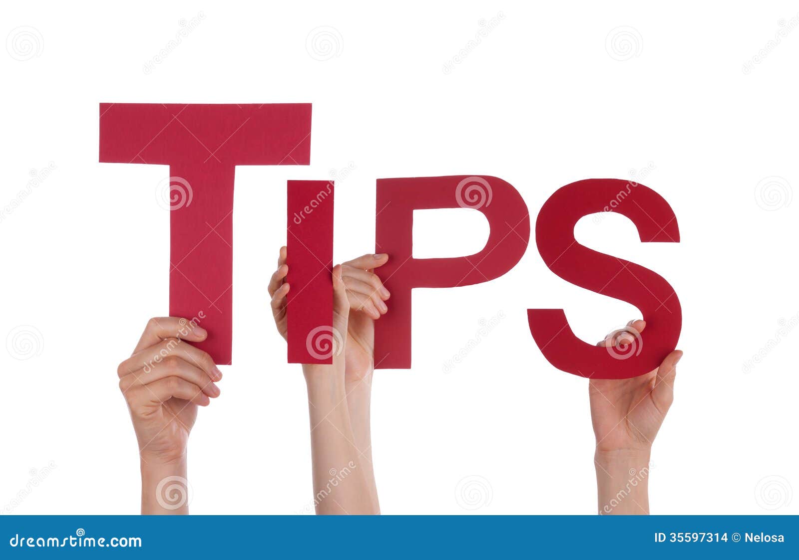 People Holding Tips stock photo. Image of text, isolated - 35597314