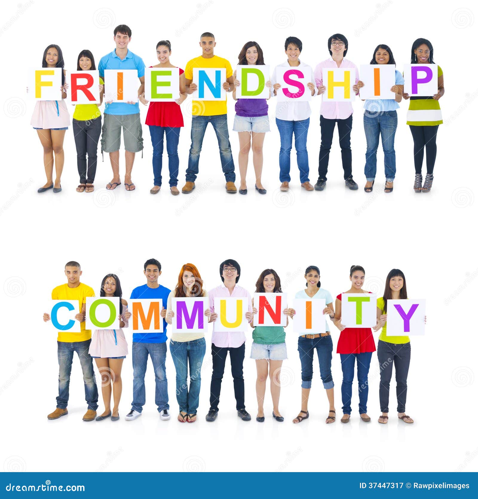 People Holding Word Friendship And Community Royalty Free Stock ...