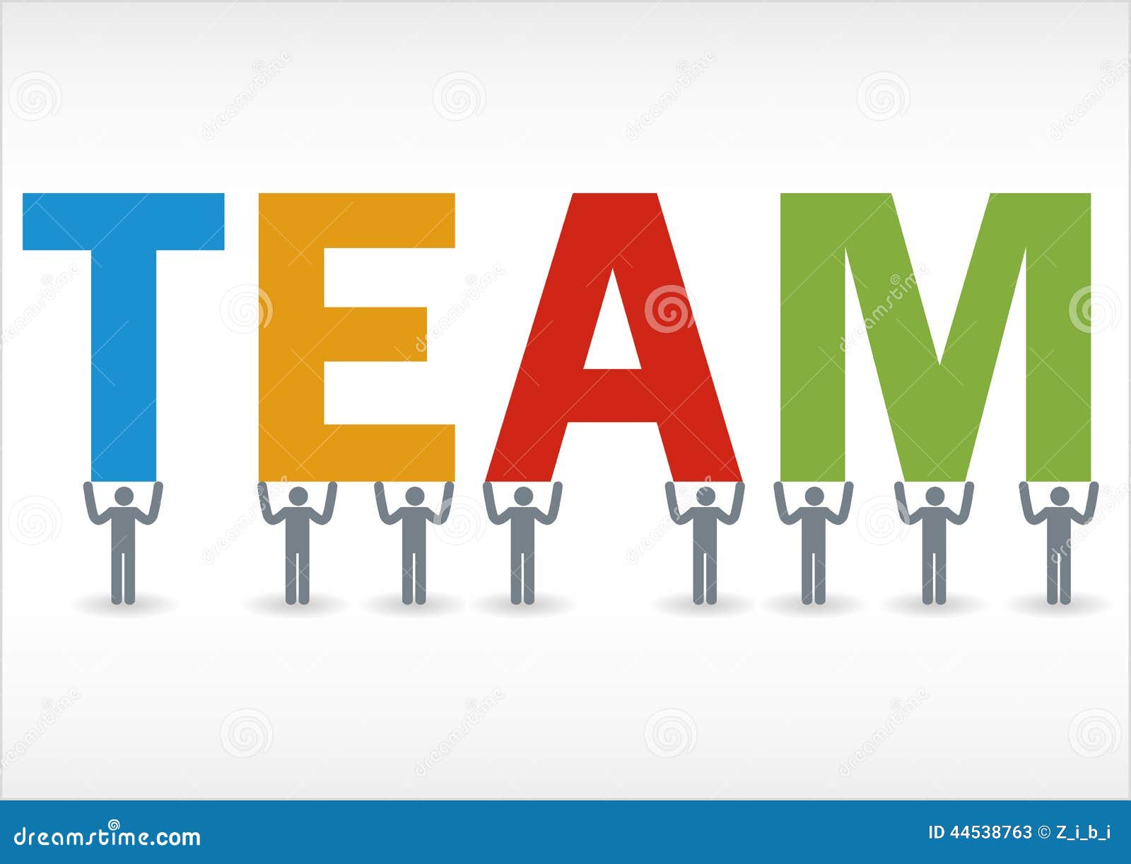 People Holding the Word Team Stock Vector - Illustration of people ...