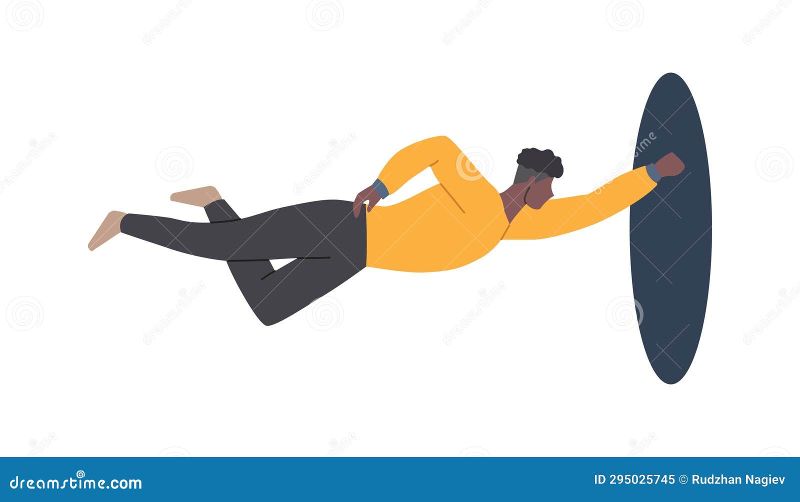 People in Hole Vector Concept Stock Illustration - Illustration of ...