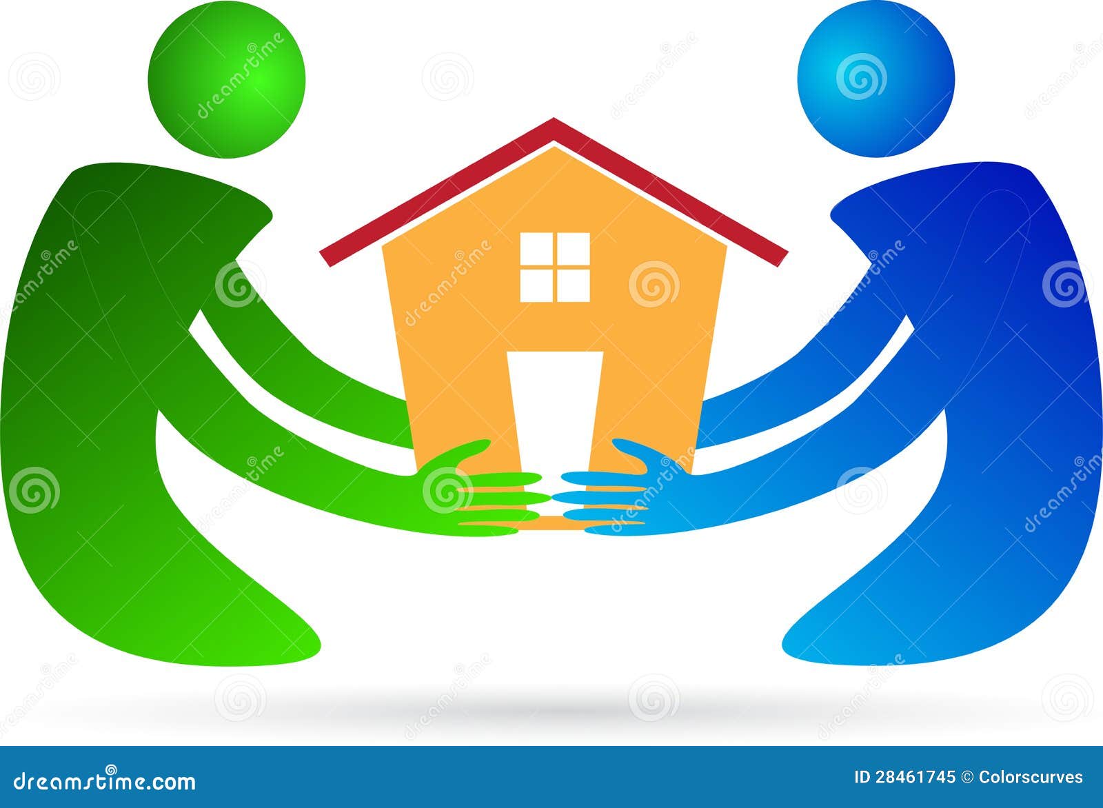 Home Care Icon In Comic Style. Hand Hold House Vector Cartoon ...