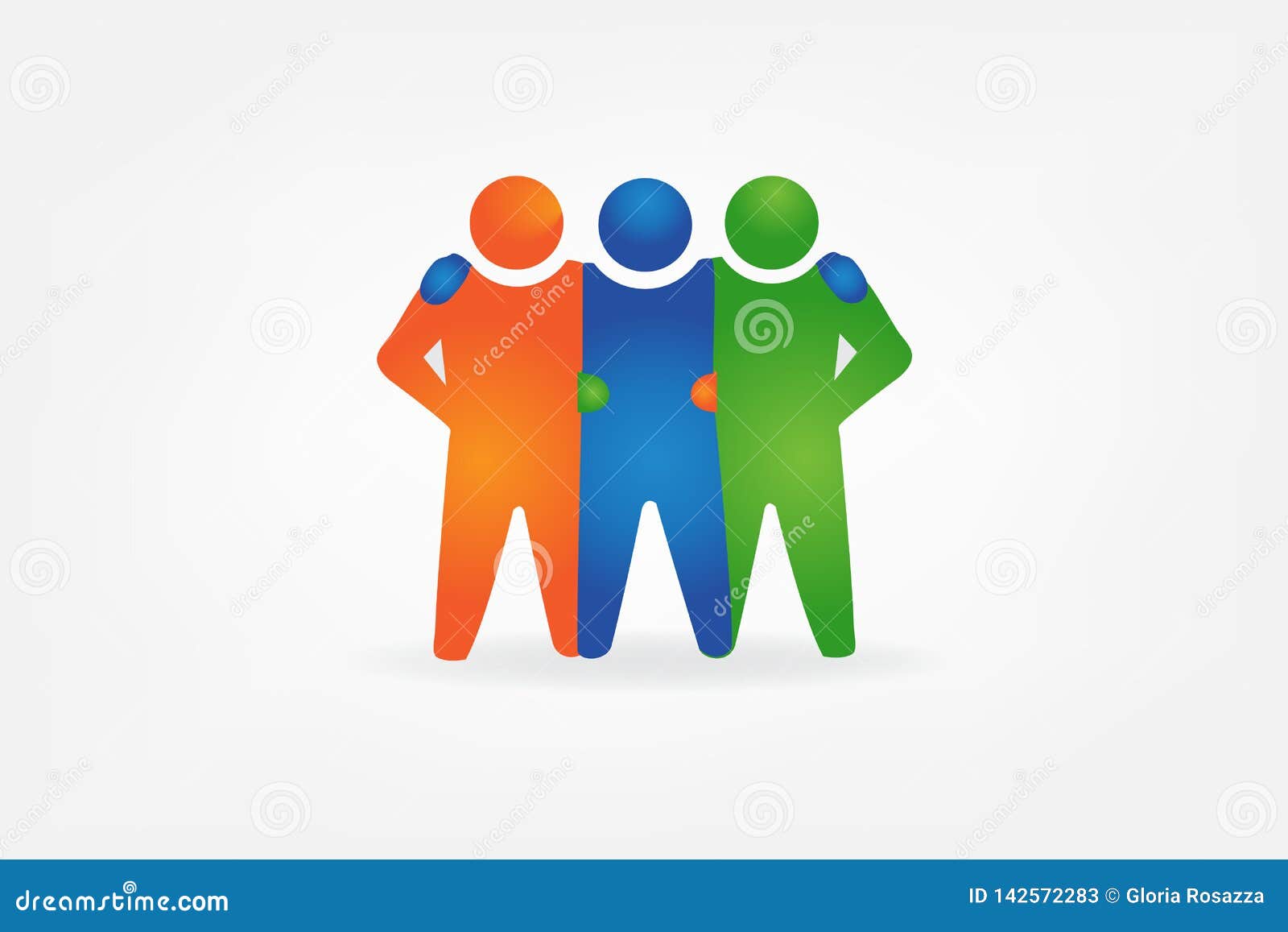 People Partners in a Hug Logo Vector Stock Vector - Illustration of ...