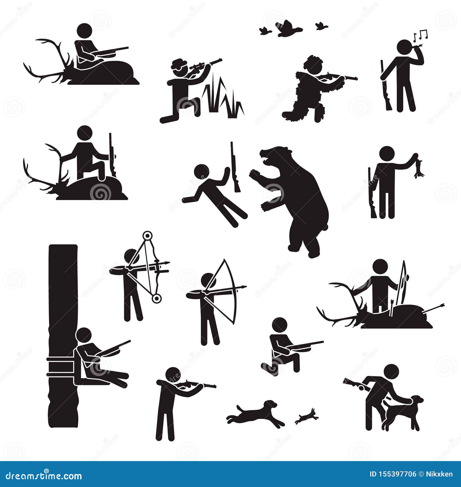 Hunting Icon - Expand To Any Size - Change To Any Colour. Perfect Flat ...