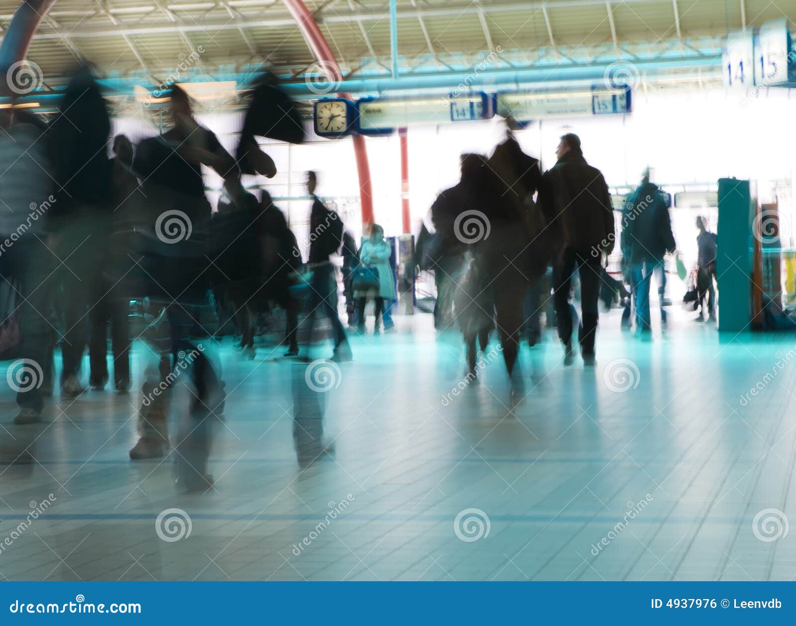 People Hurrying To Catch a Train (or Plane) Stock Photo - Image of ...