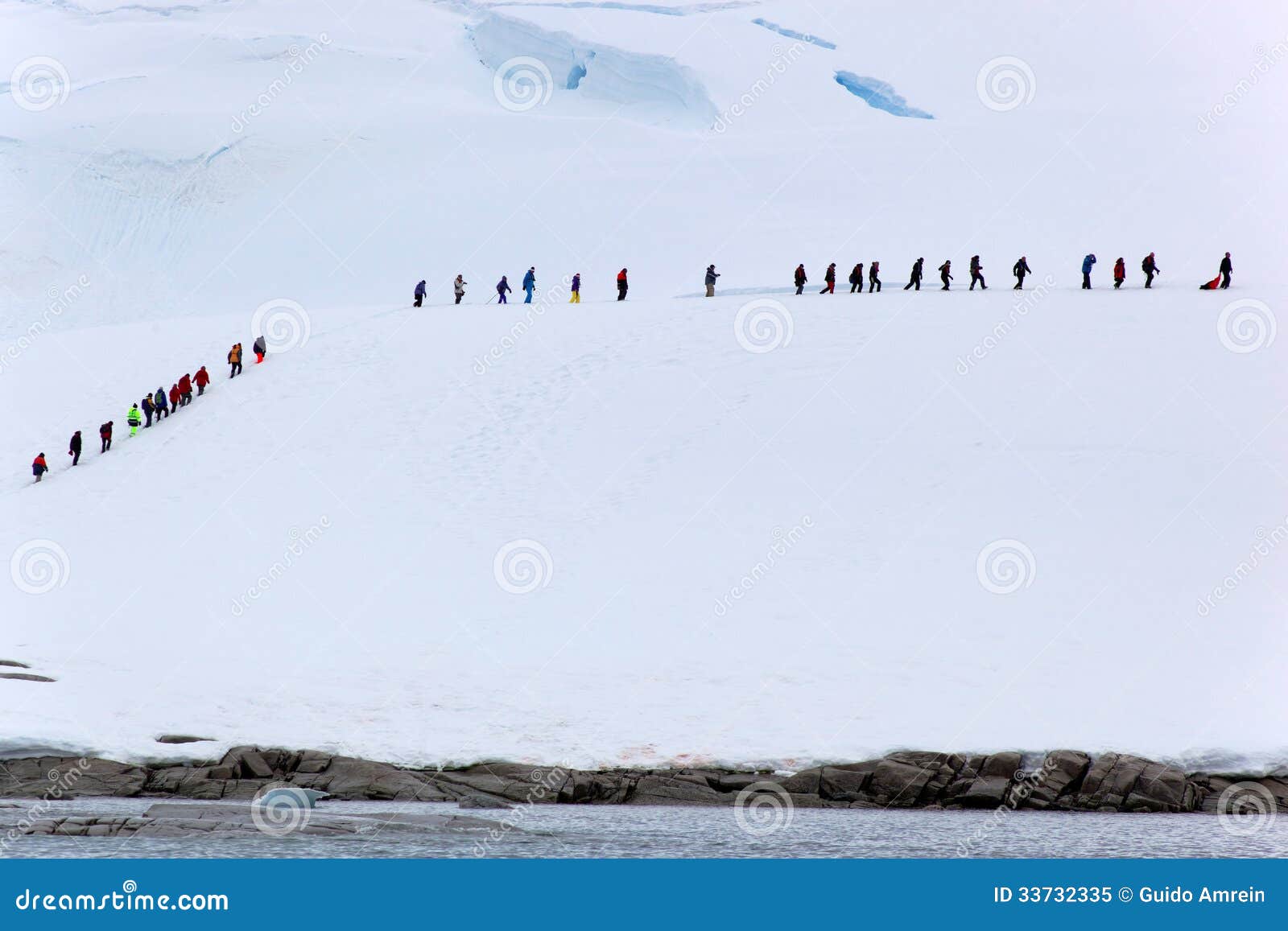People on Ice stock image. Image of women, antarctic - 33732335