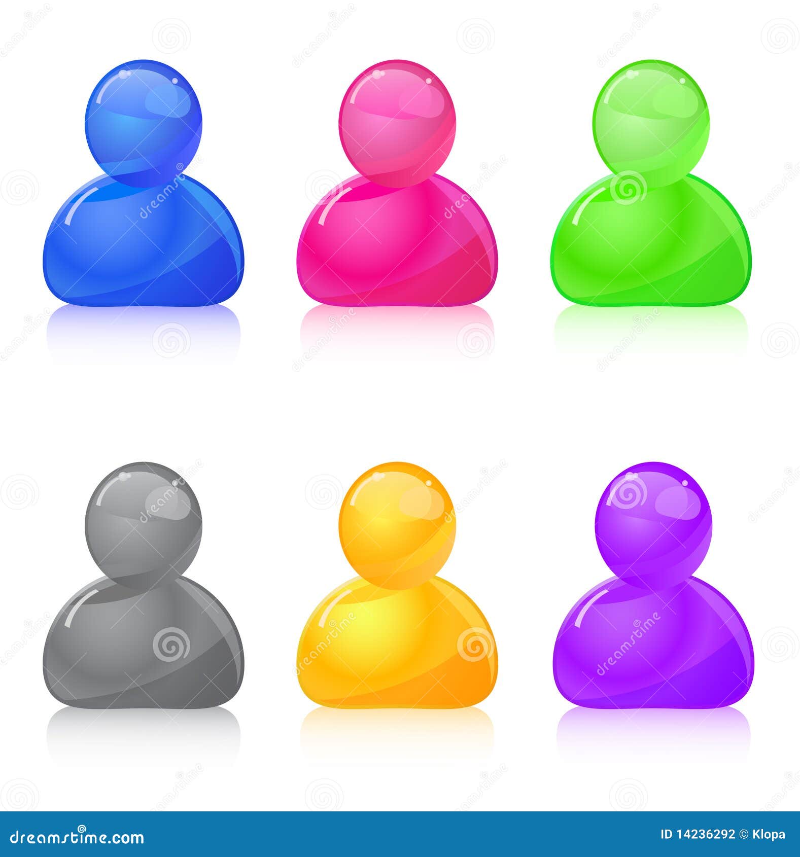 People icon stock vector. Illustration of female, painting - 14236292