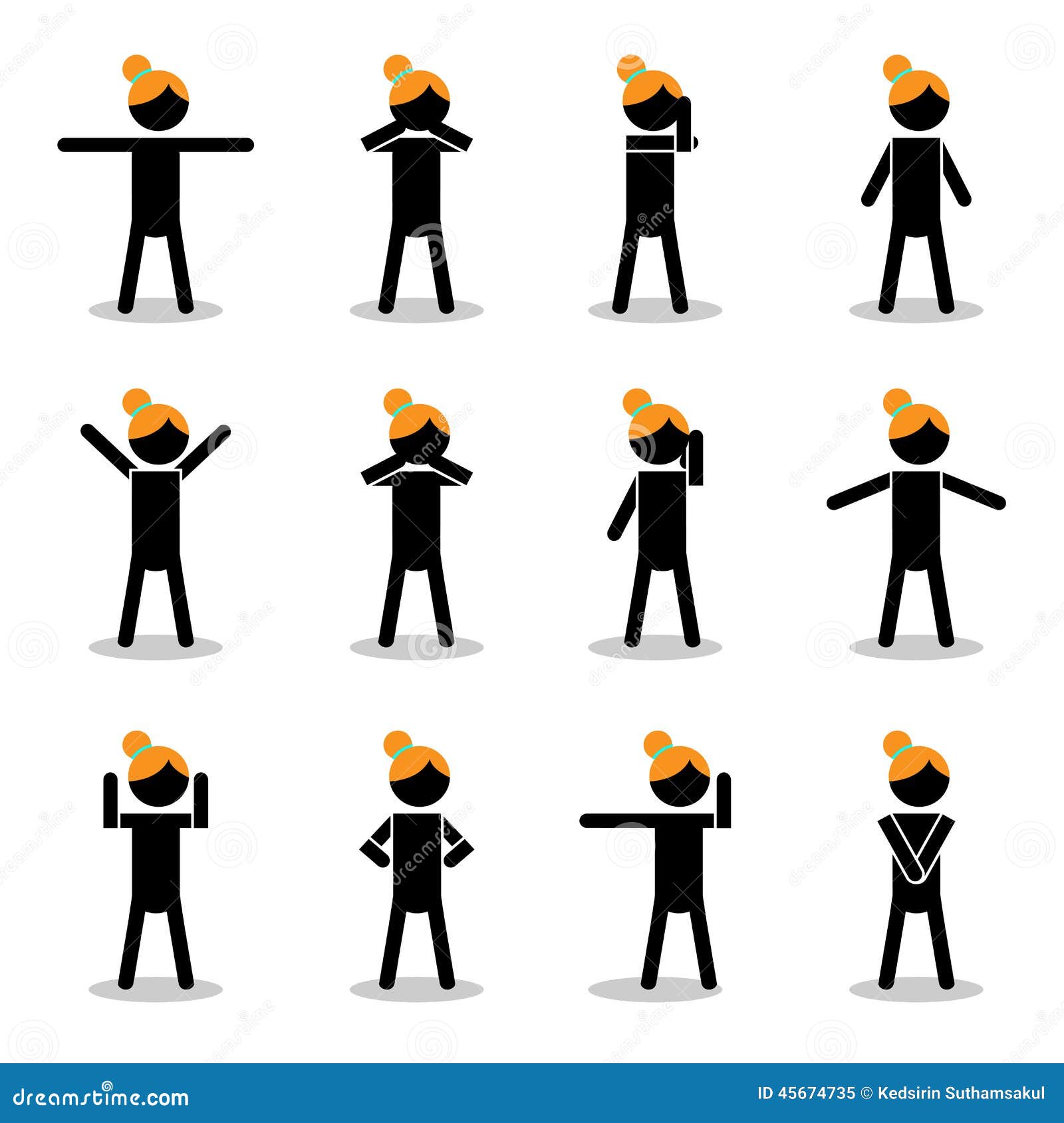 People icon in action stock vector. Illustration of athlete - 45674735