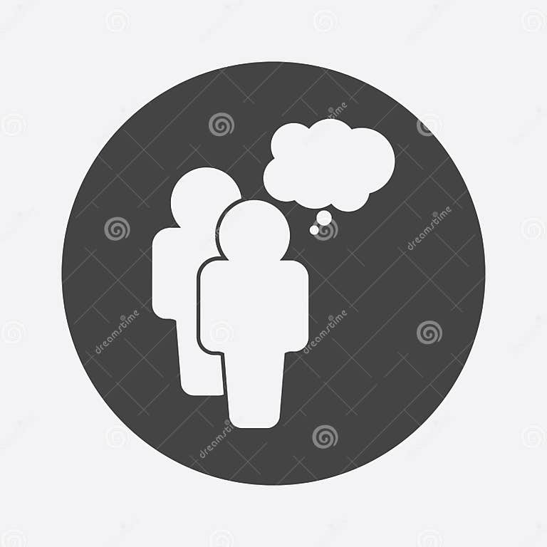 People Icon with Bubble. Flat Vector Illustration Stock Vector ...