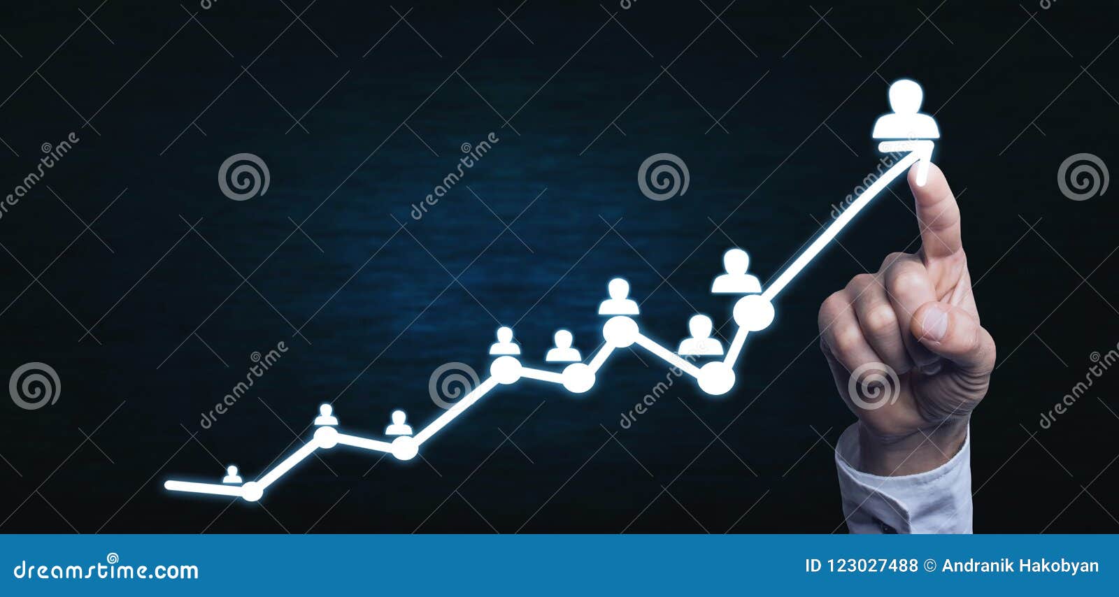 People Icon with Business Growth Graph. Personal Development and Stock ...
