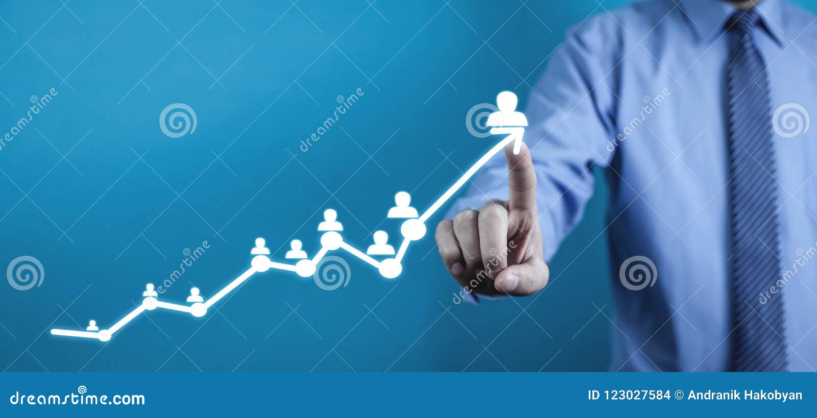 People Icon with Business Growth Graph. Personal Development and Stock ...