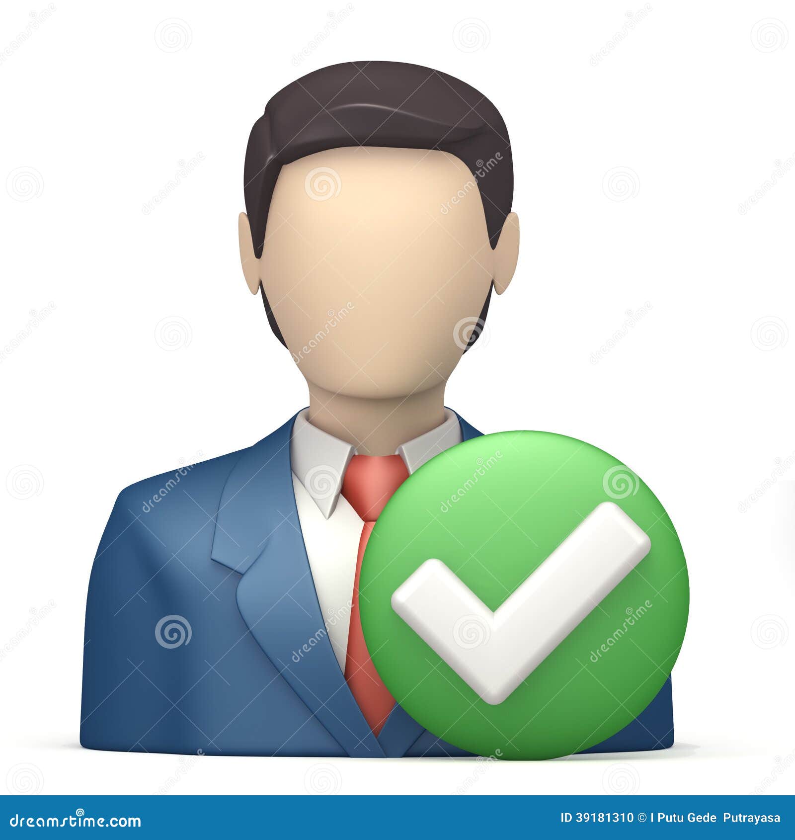 People icon with checked stock illustration. Illustration of mark ...