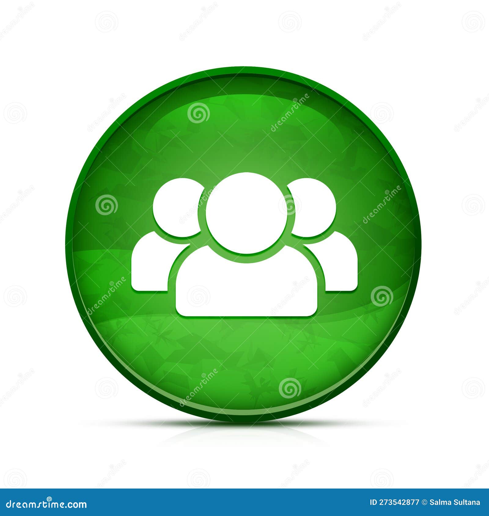 People Icon on Classy Splash Green Round Button Illustration Stock ...