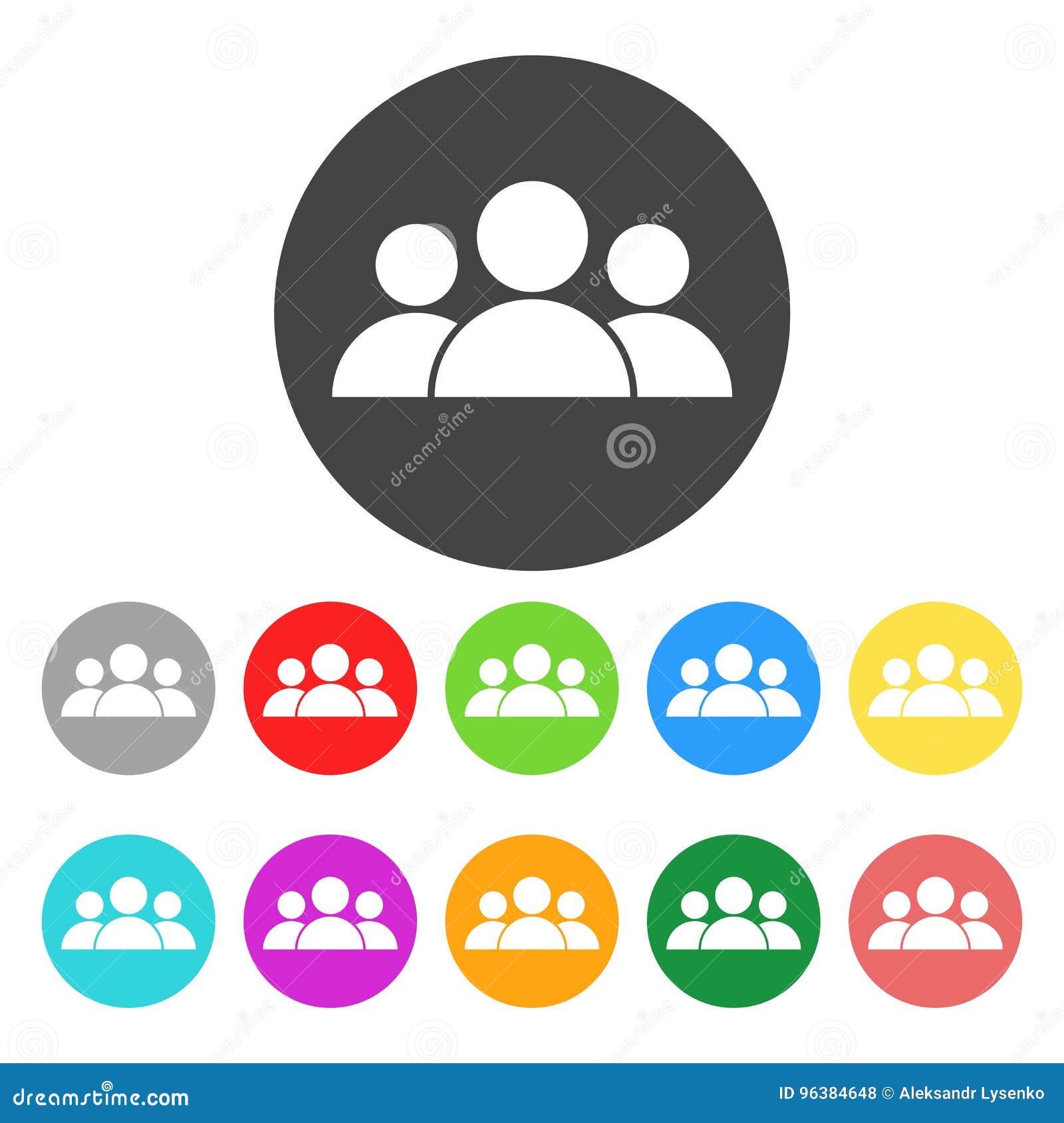 People Icon. Color Flat Vector Illustration Stock Vector - Illustration ...