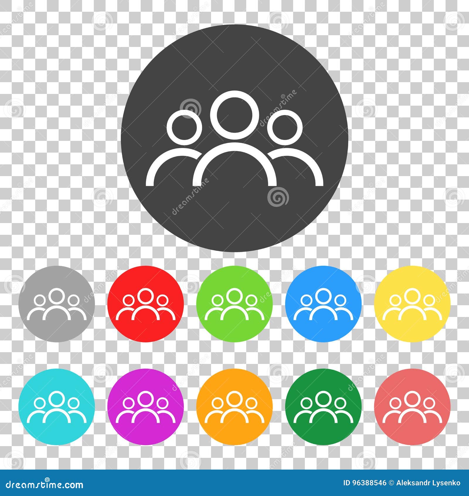 People Icon. Color Flat Vector Illustration Stock Vector - Illustration ...