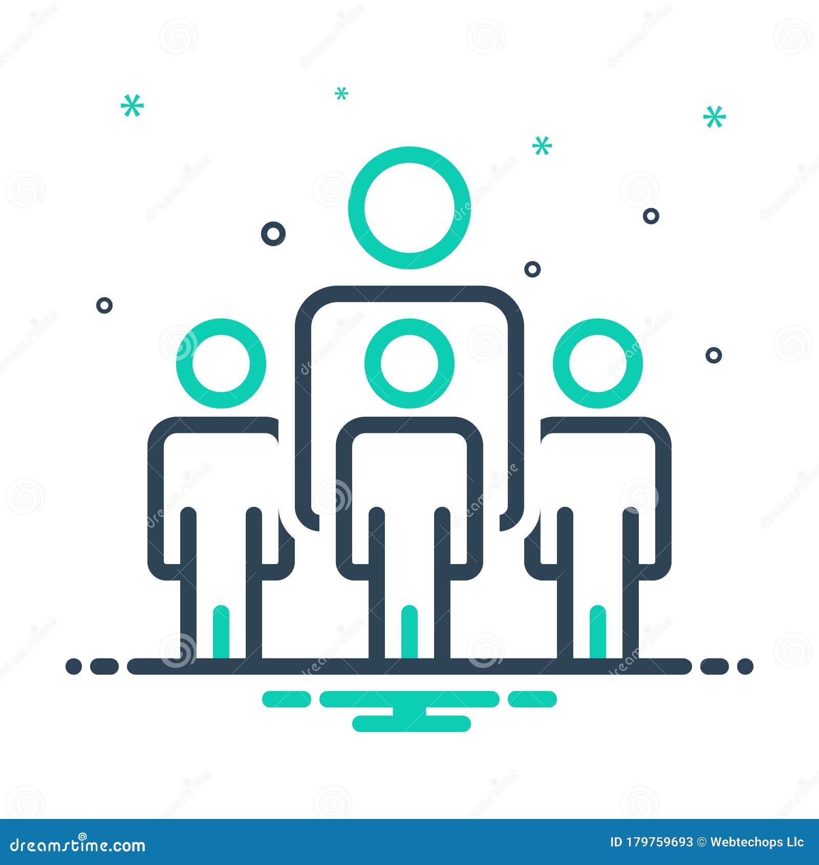 Mix Icon for People, Community and Crowd Stock Vector - Illustration of ...