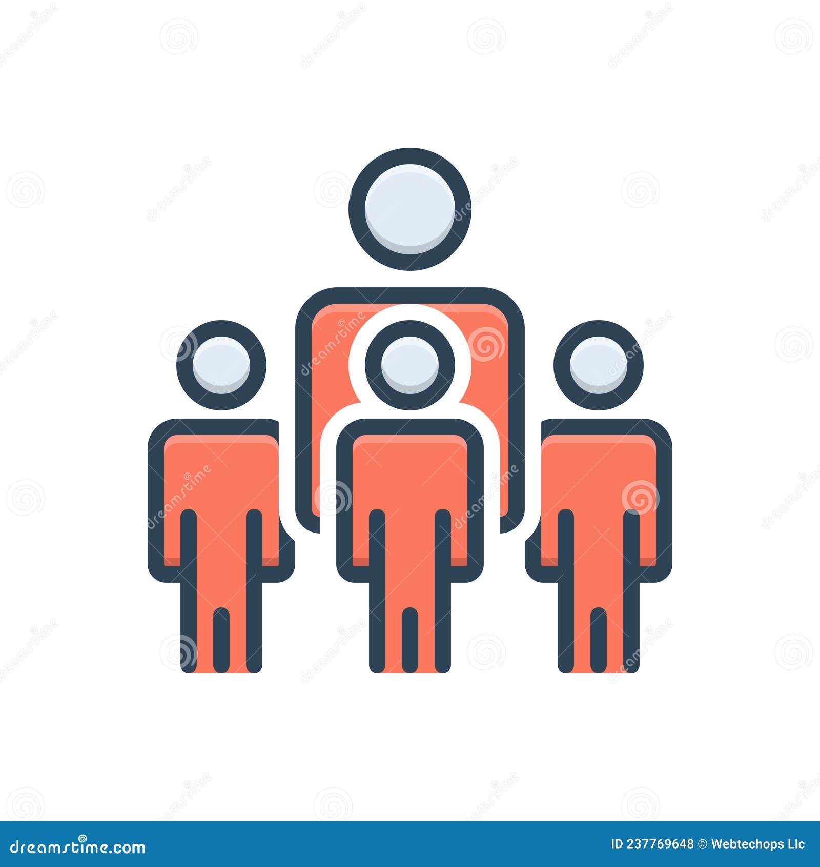 Color Illustration Icon for People, Inhabitants and Humanity Stock ...