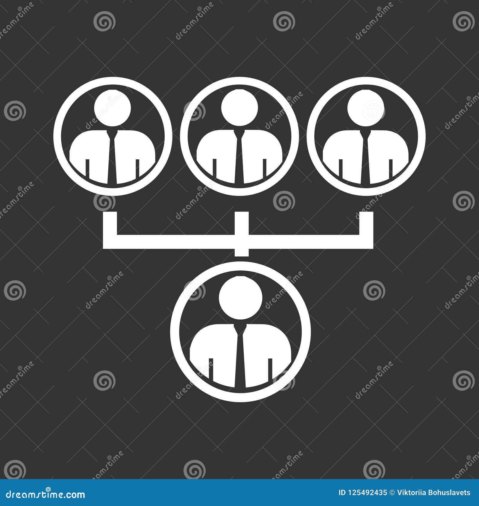 People Icon Element on a Black Background Stock Illustration ...