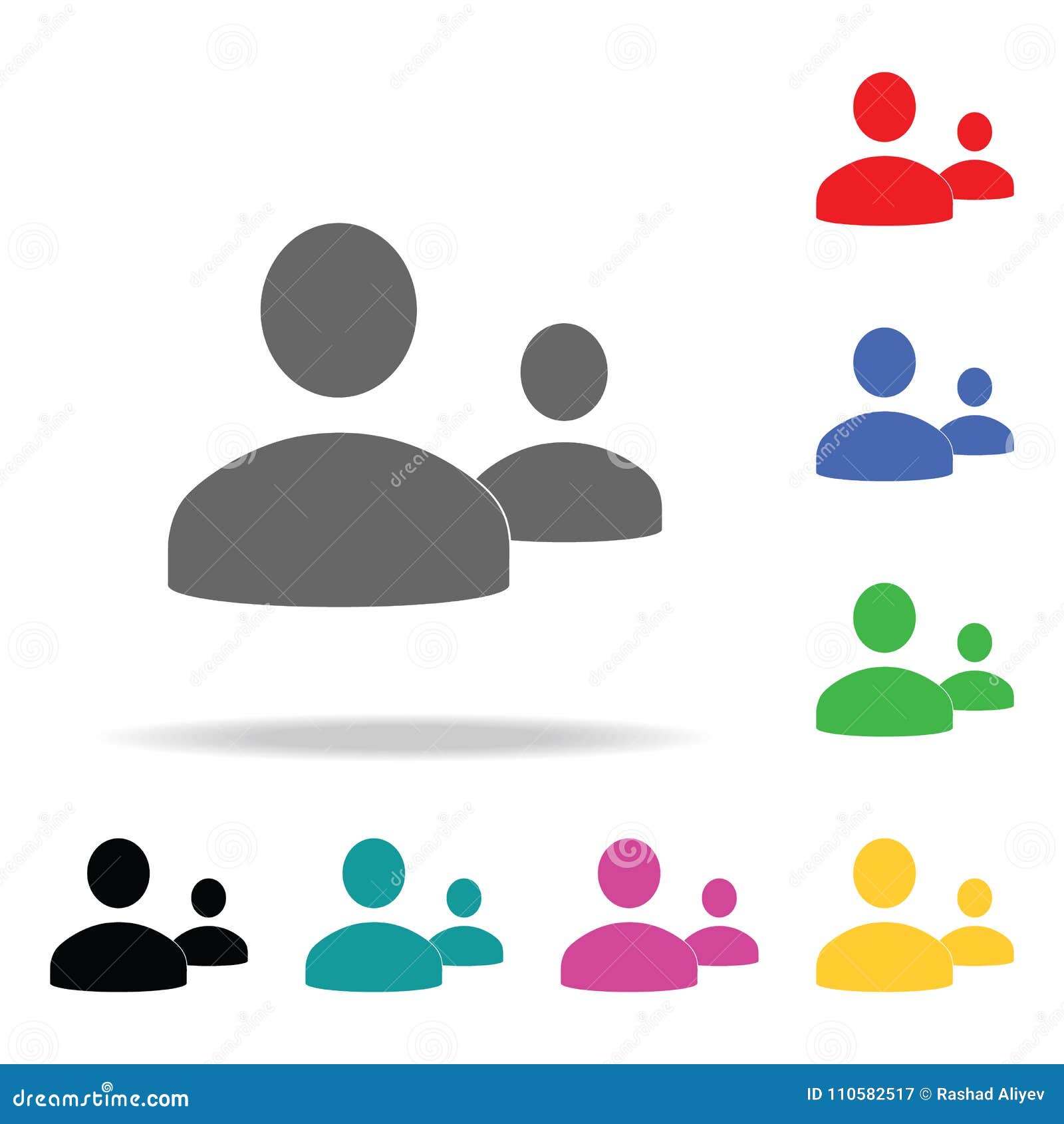 People Icon. Elements in Multi Colored Icons for Mobile Concept and Web ...