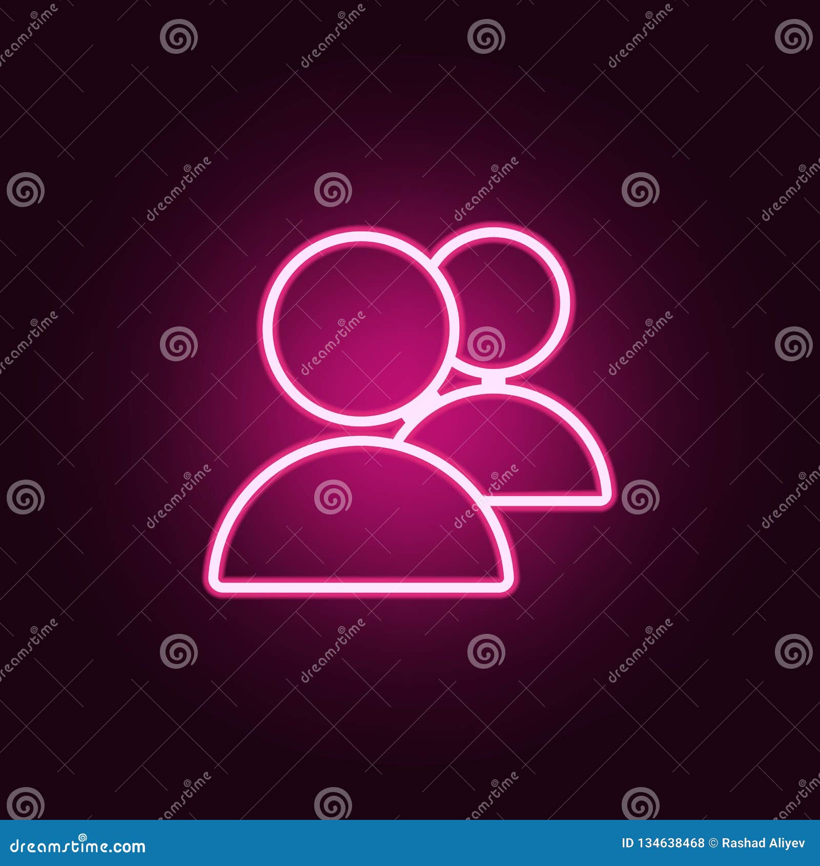 People Icon. Elements of Web in Neon Style Icons Stock Illustration ...