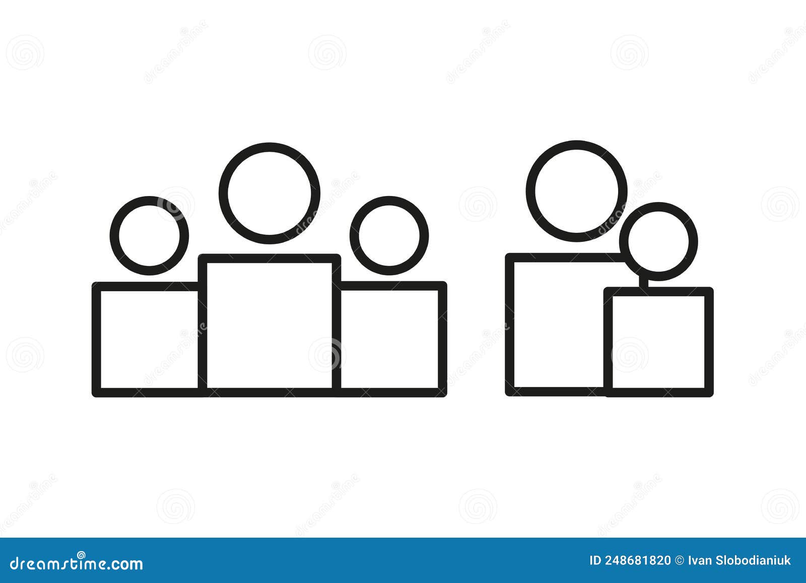 People Icon in Flat Style. the Sign is Isolated on a White Background ...