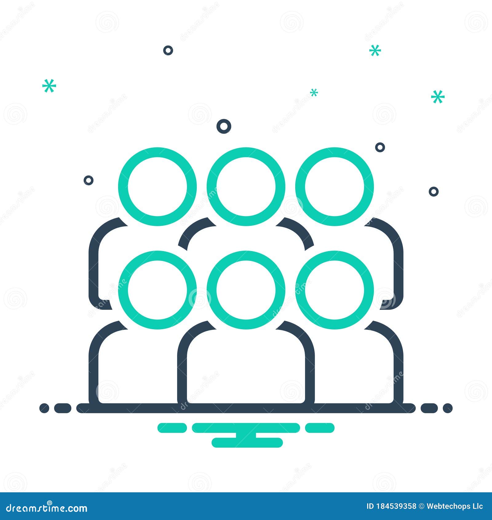 Mix Icon for People, Folk and Public Stock Vector - Illustration of ...