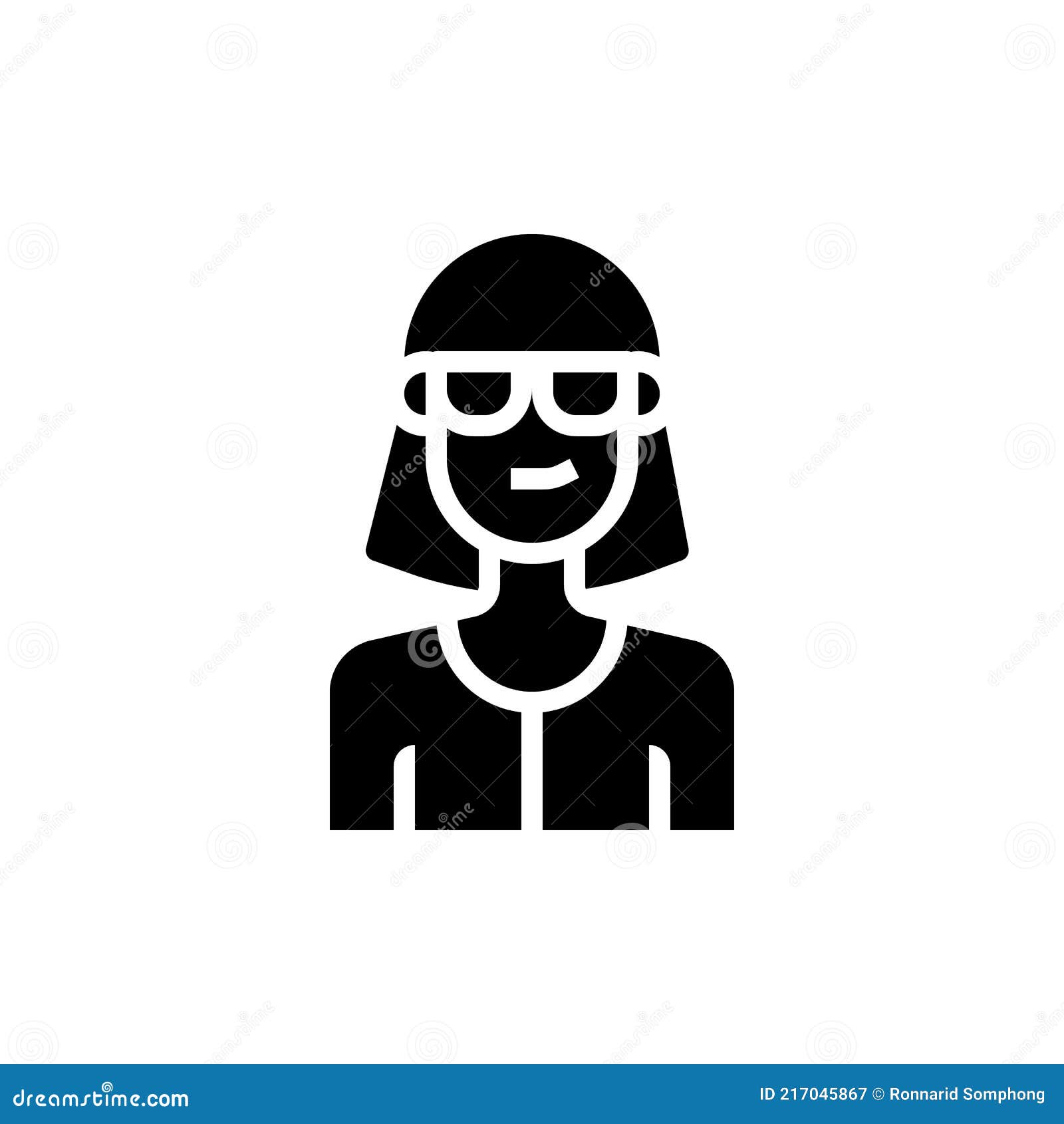 People Icon Girl Glasses Vector Illustration Stock Vector ...