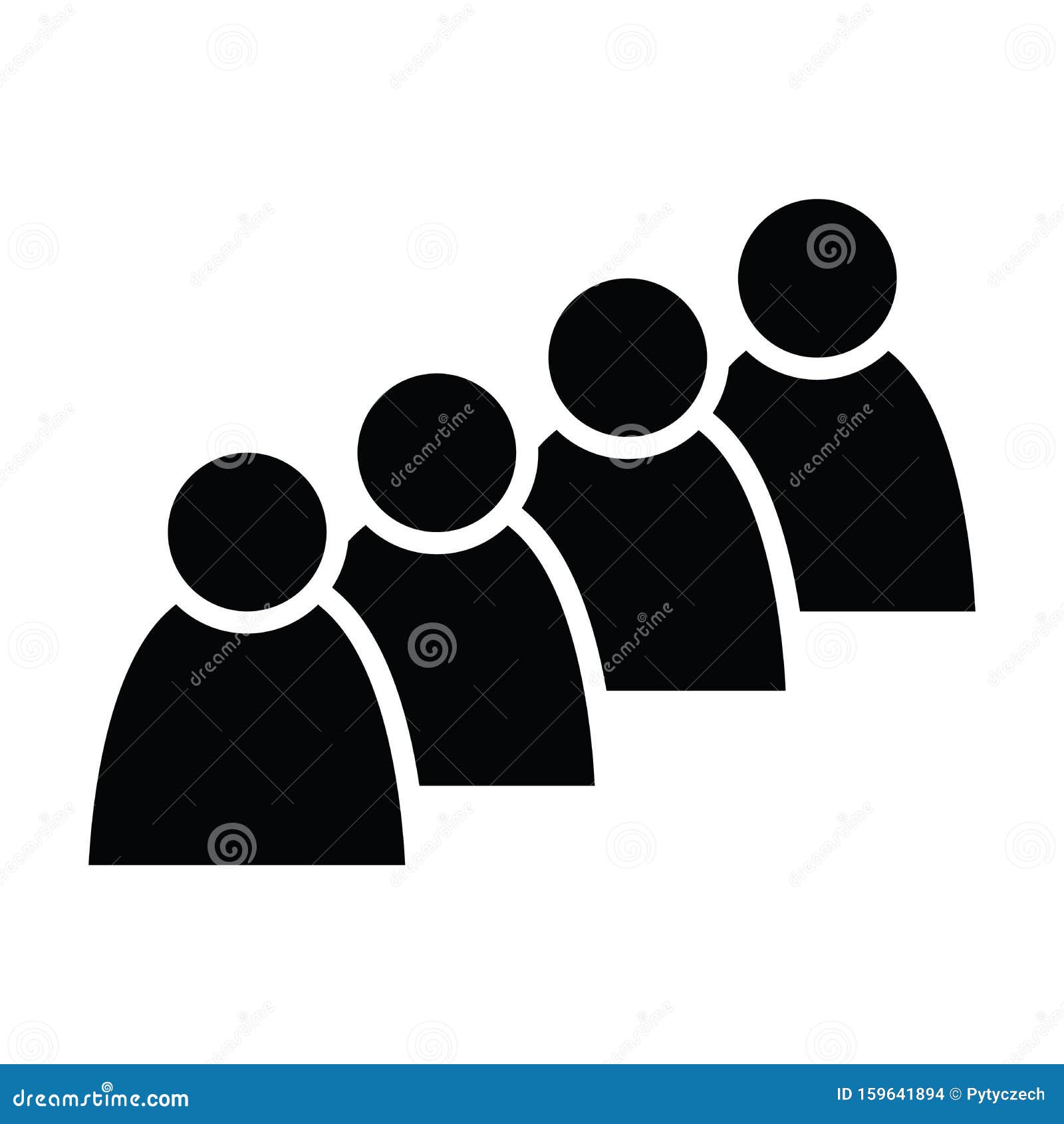 4 People Icon. Group of Persons. Simplified Human Pictogram Stock ...